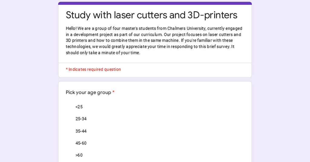 Study with laser cutters and 3D-printers - Off Topic - 3D Printing Space